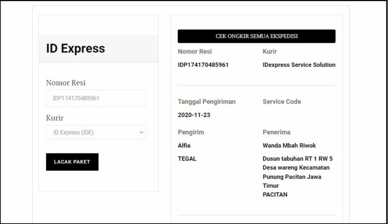 Cek Resi ID Express | Lacak Paket IDE | Cek Resi & Ongkir Paket Anda